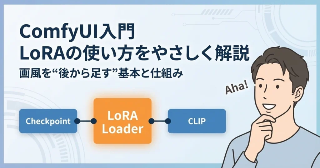【ComfyUI入門】LoRA Loader完全ガイド！画像比較で効果を徹底解説